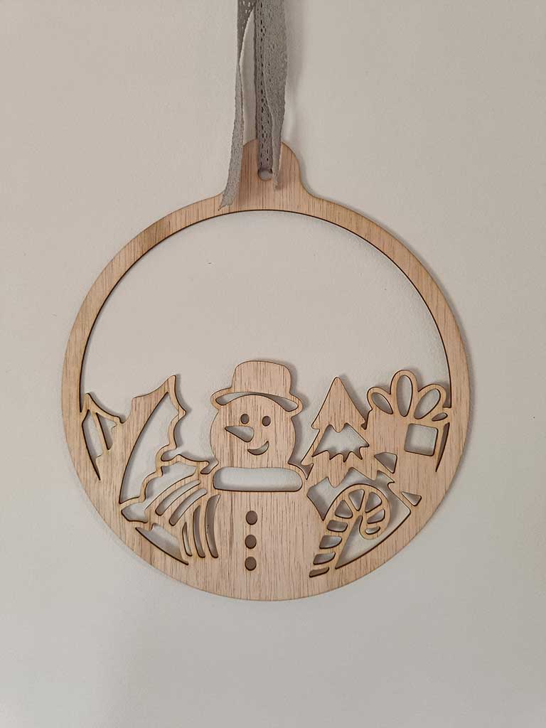 Houten kersthanger | Kerstdecoratie | Wij Graveren Hout